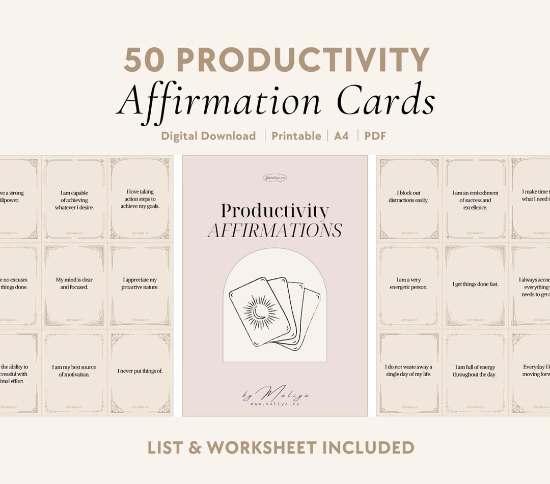 Productivity Affirmations | Oracle Cards - Discipline, Focus & Energy ...