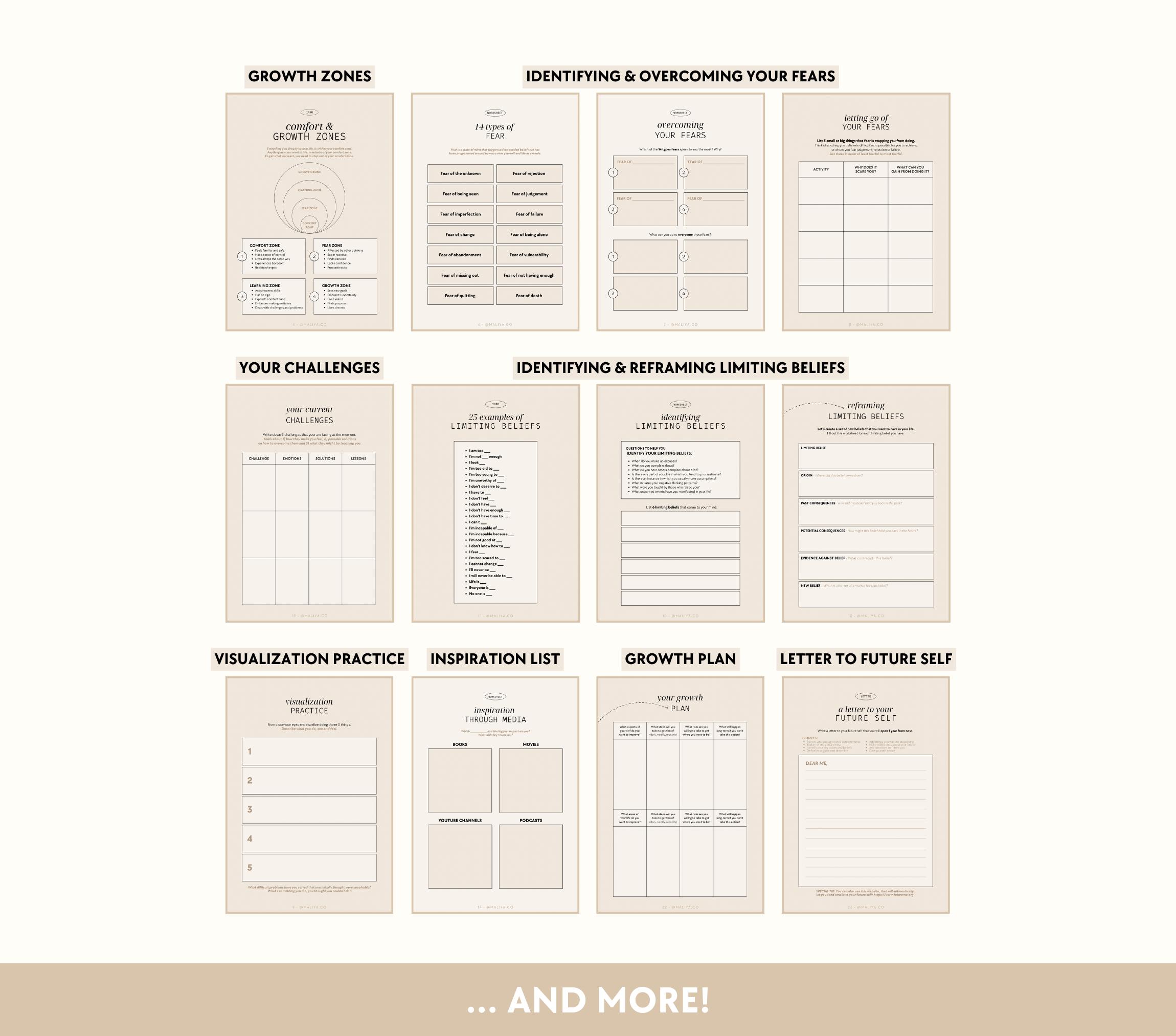 Growth Mindset Bundle | Workbooks - Productivity, Manifest Money ...