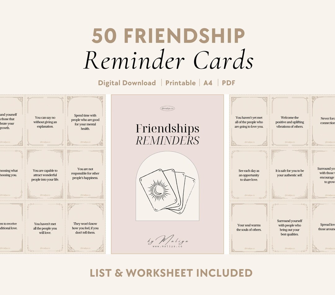 Friendship Reminders | Oracle Cards - Build & Manifest Healthy ...