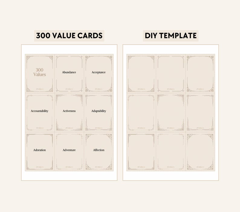300 Value Cards | Purpose & Intention Cards, Spiritual Guidance ...