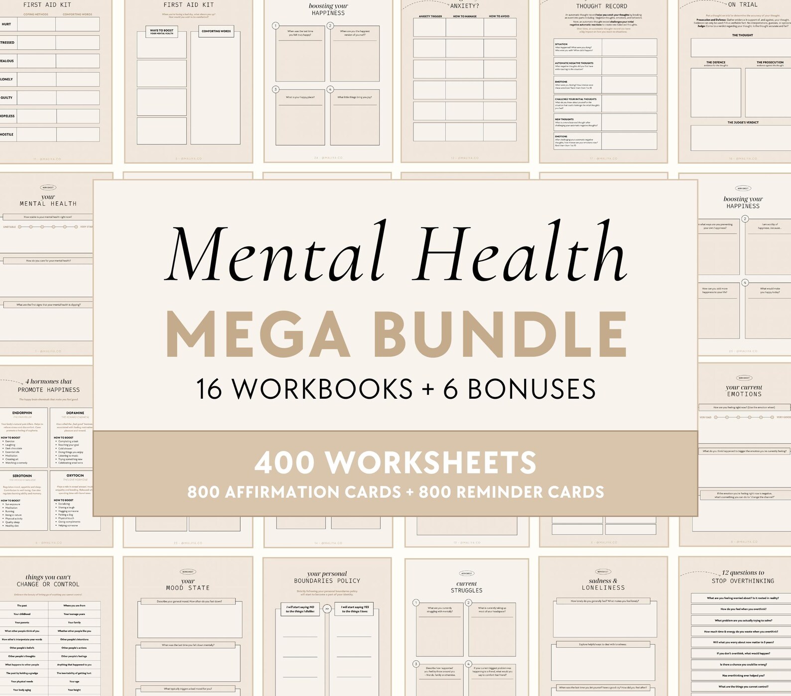 Mental Health Bundle | Workbooks - Shadow Work, Inner Child, Healing ...