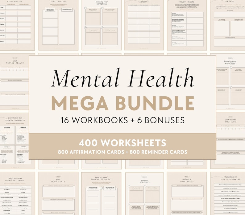 Mental Health Bundle | Workbooks - Shadow Work, Inner Child, Healing ...