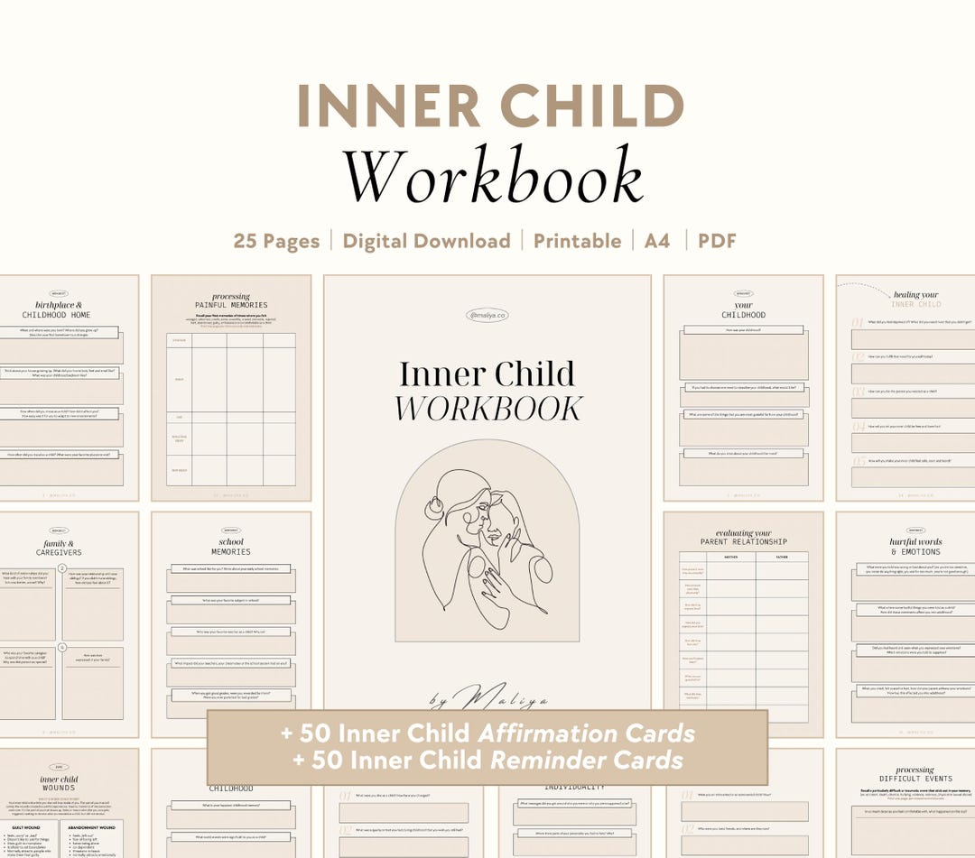 Inner Child Workbook Reparenting & Healing, Childhood Trauma Wounds ...