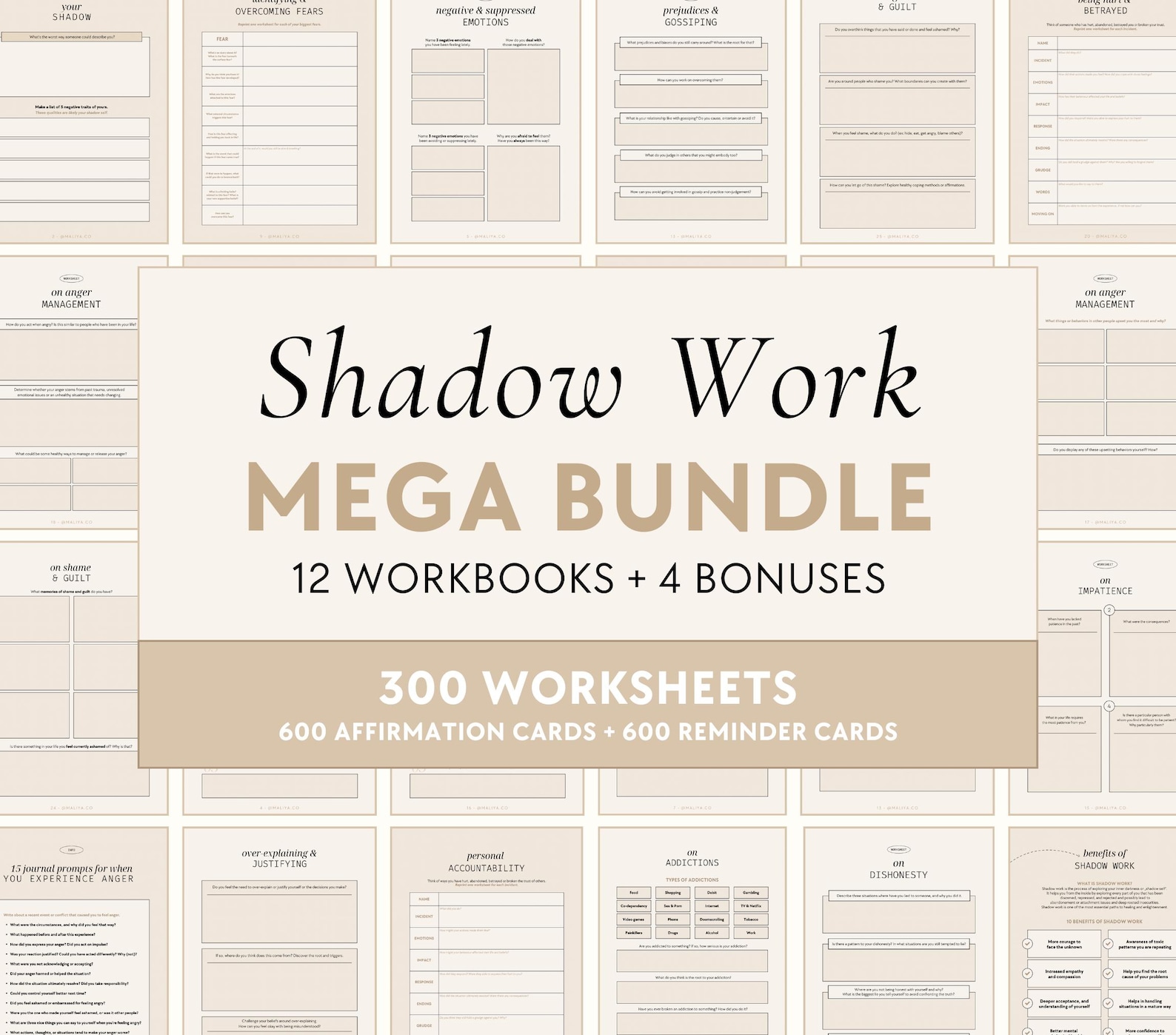 Shadow Work Bundle | Workbooks - Inner Child, Ancestral Healing ...