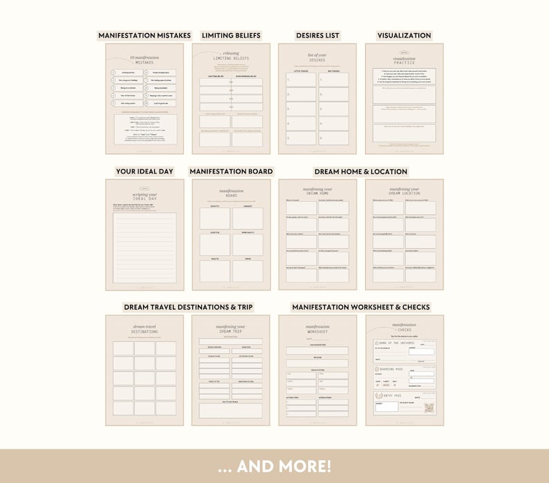 Manifestation Workbook | Law of Attraction, Dream Life, Manifest Life ...