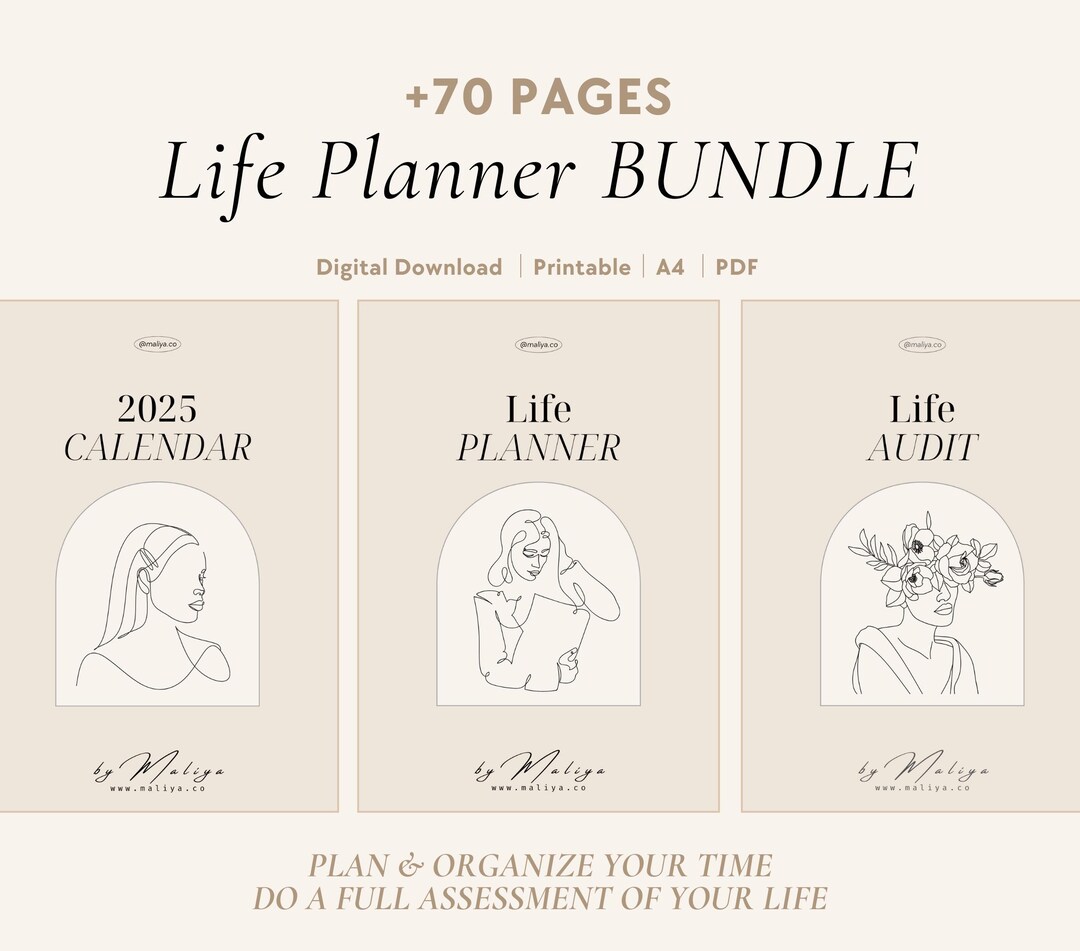 Life Planner Bundle | 2025 Digital Planner, Life Audit, Life Reset ...
