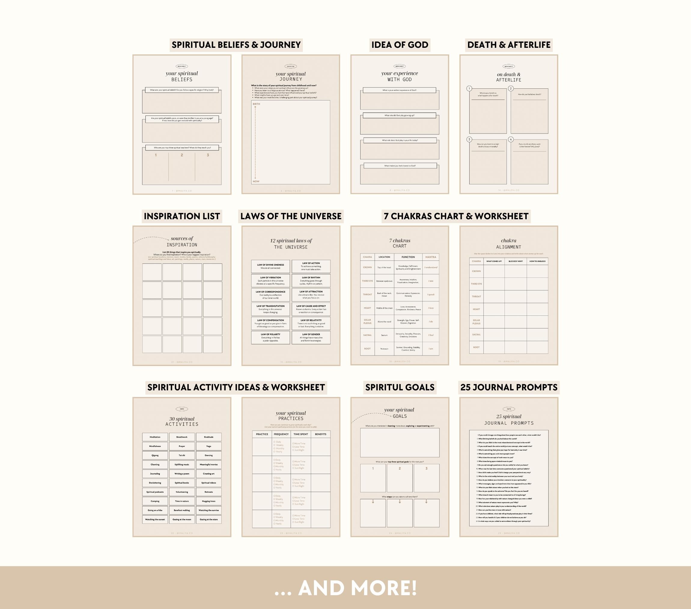 Spirituality Workbook | 7 Chakras Chart, Spiritual Awakening, Self ...