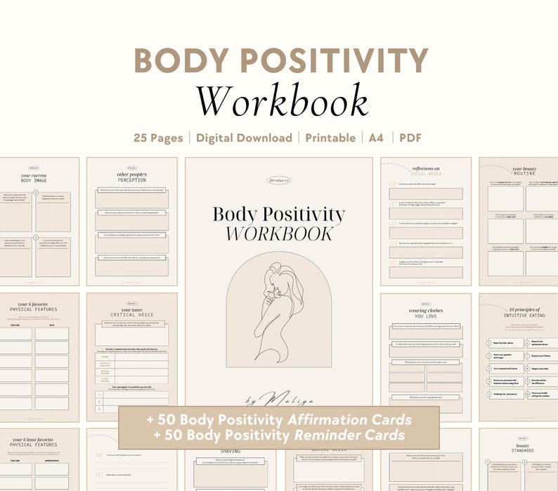 Body Positivity Workbook | Body Image, Self-love, Confidence ...