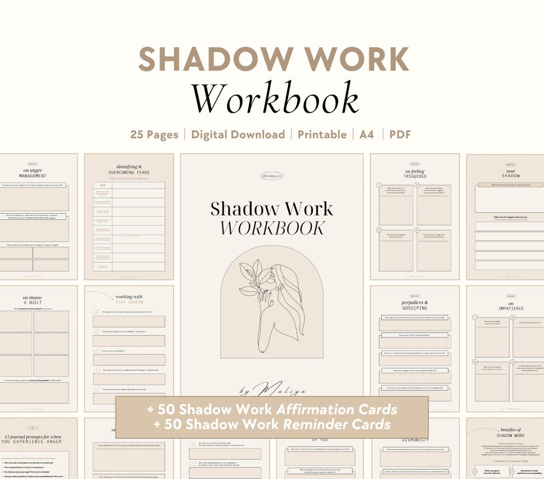 Shadow Work Workbook | Inner Child Healing, Guided Journal Prompts, Fears, Shame & Guilt, Anger ...