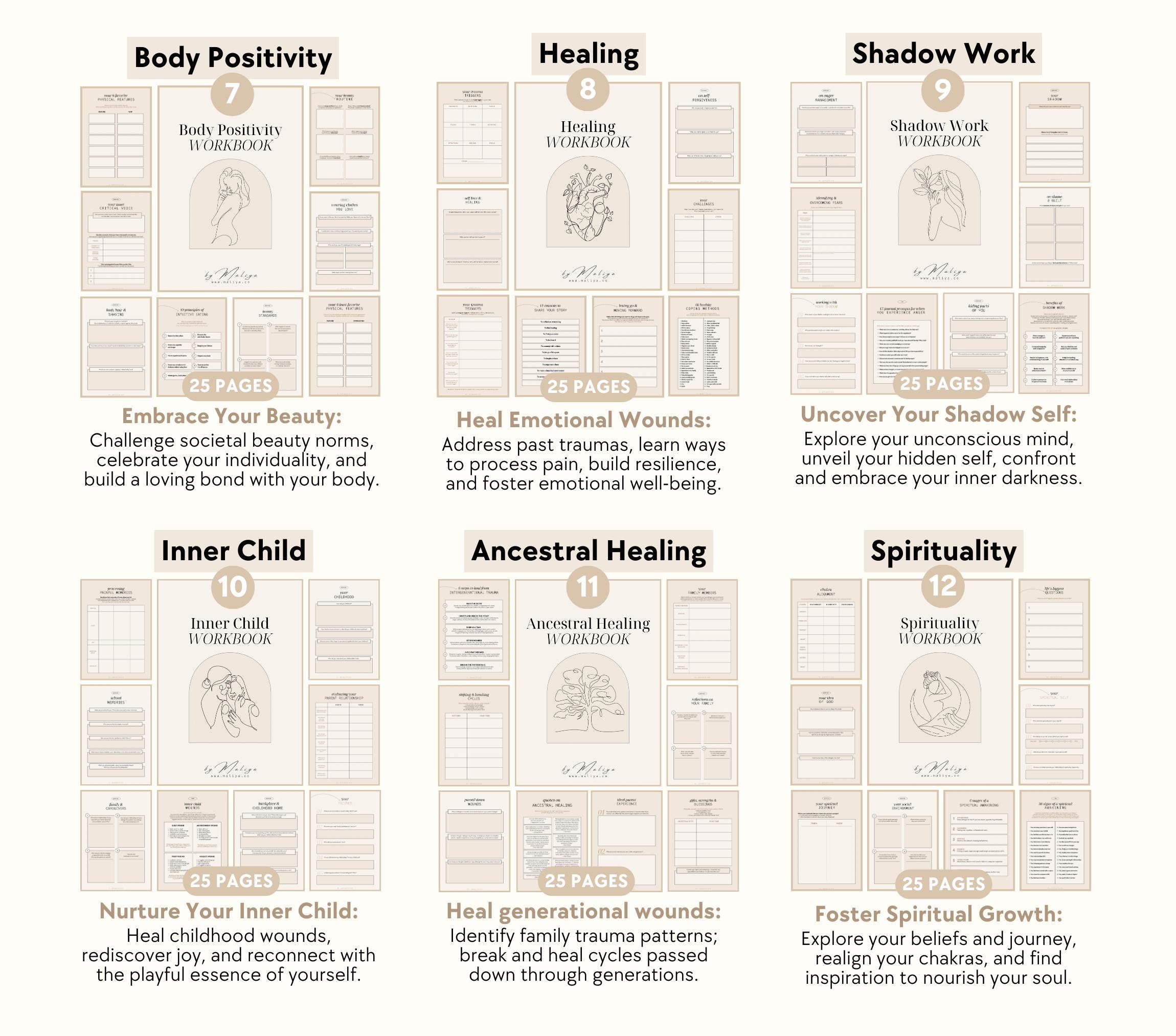 Mental Health Bundle | Workbooks - Shadow Work, Inner Child, Healing ...