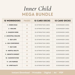Inner Child Bundle | Workbooks - Shadow Work, Ancestral Healing, Mental ...