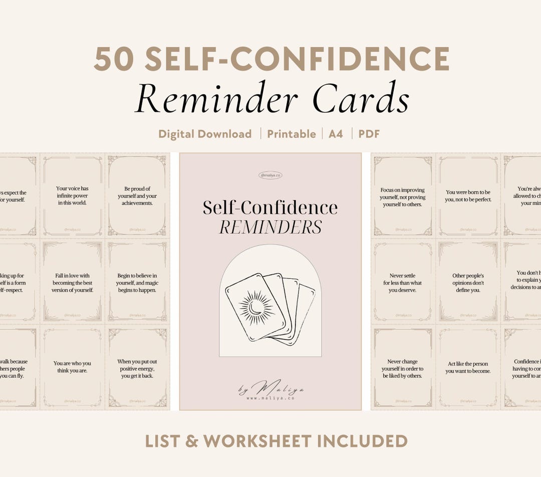 Self-confidence Reminders | Oracle Cards - Self-love, Self-esteem, Self ...