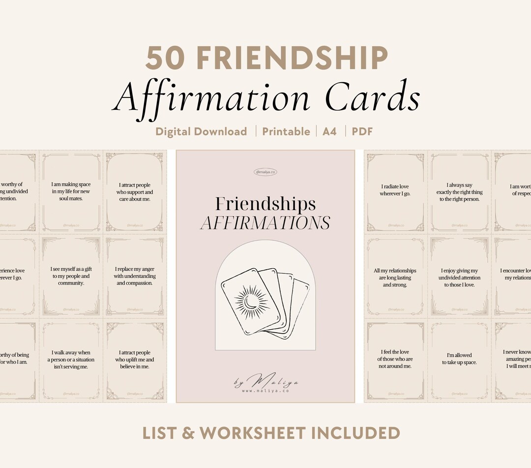 Friendship Affirmations | Oracle Cards - Build & Manifest Healthy ...