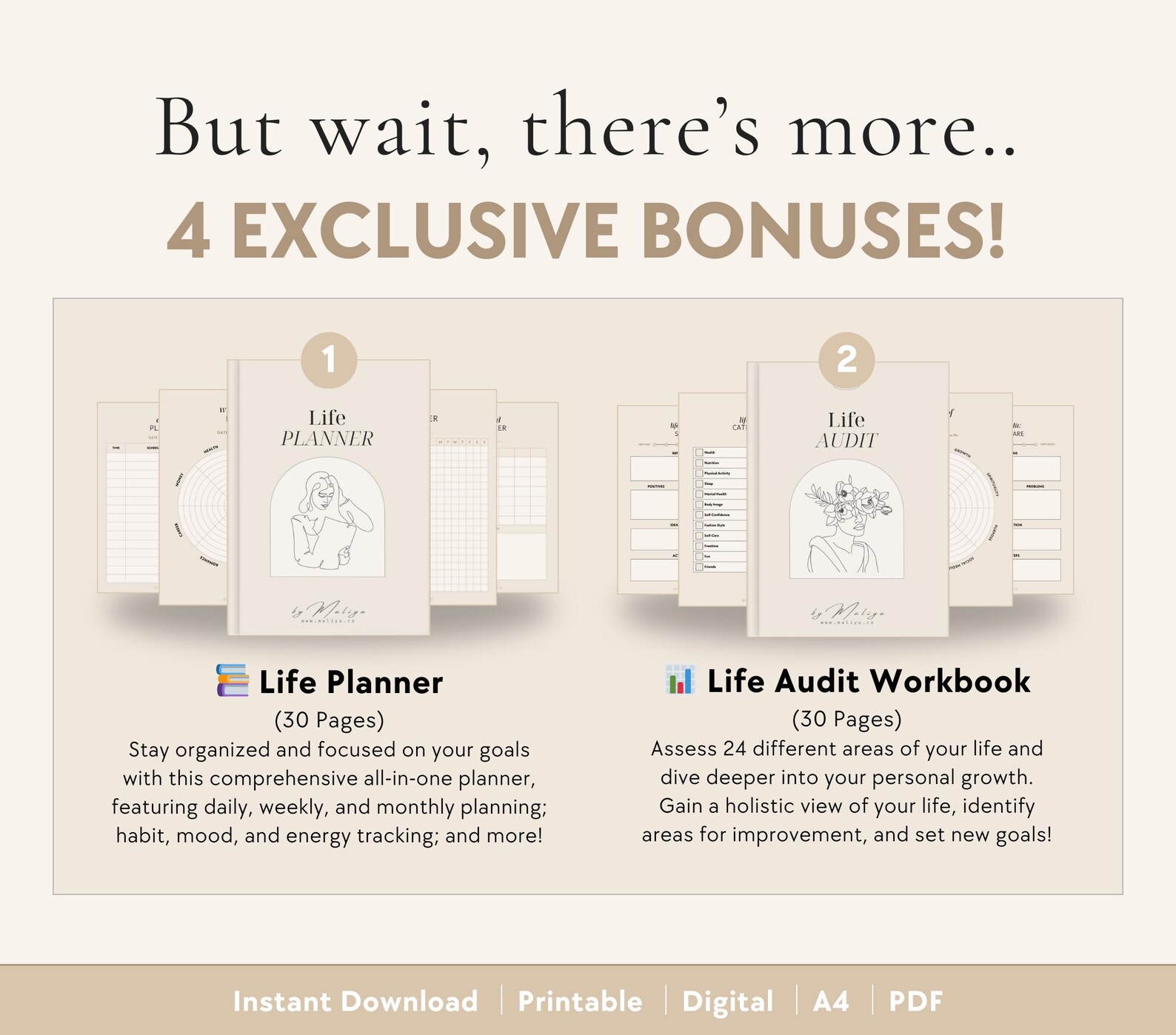 Growth Mindset Bundle | Workbooks - Productivity, Manifest Money ...