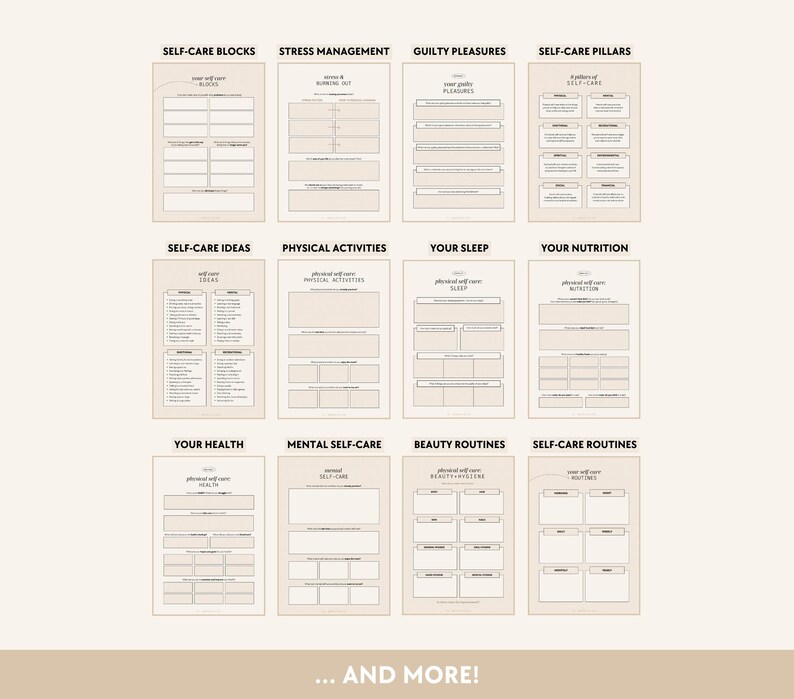 Self-care Bundle | Workbooks - Self-love, Wellness, Mindfulness ...