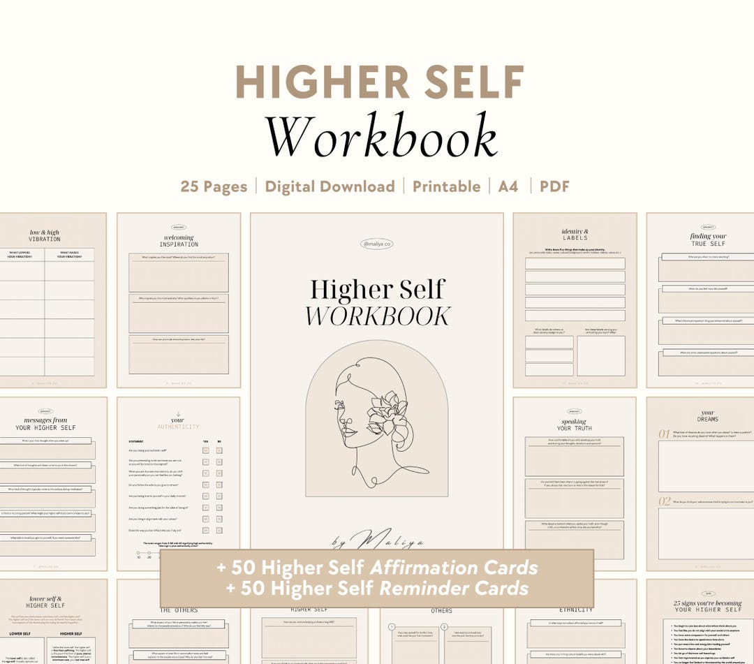 Higher Self Workbook | Ideal & Best Self, Self-confidence, Self-esteem ...