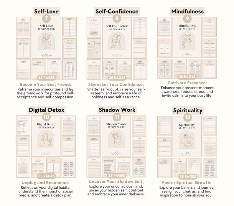 Growth Mindset Bundle | Workbooks - Productivity, Manifest Money ...