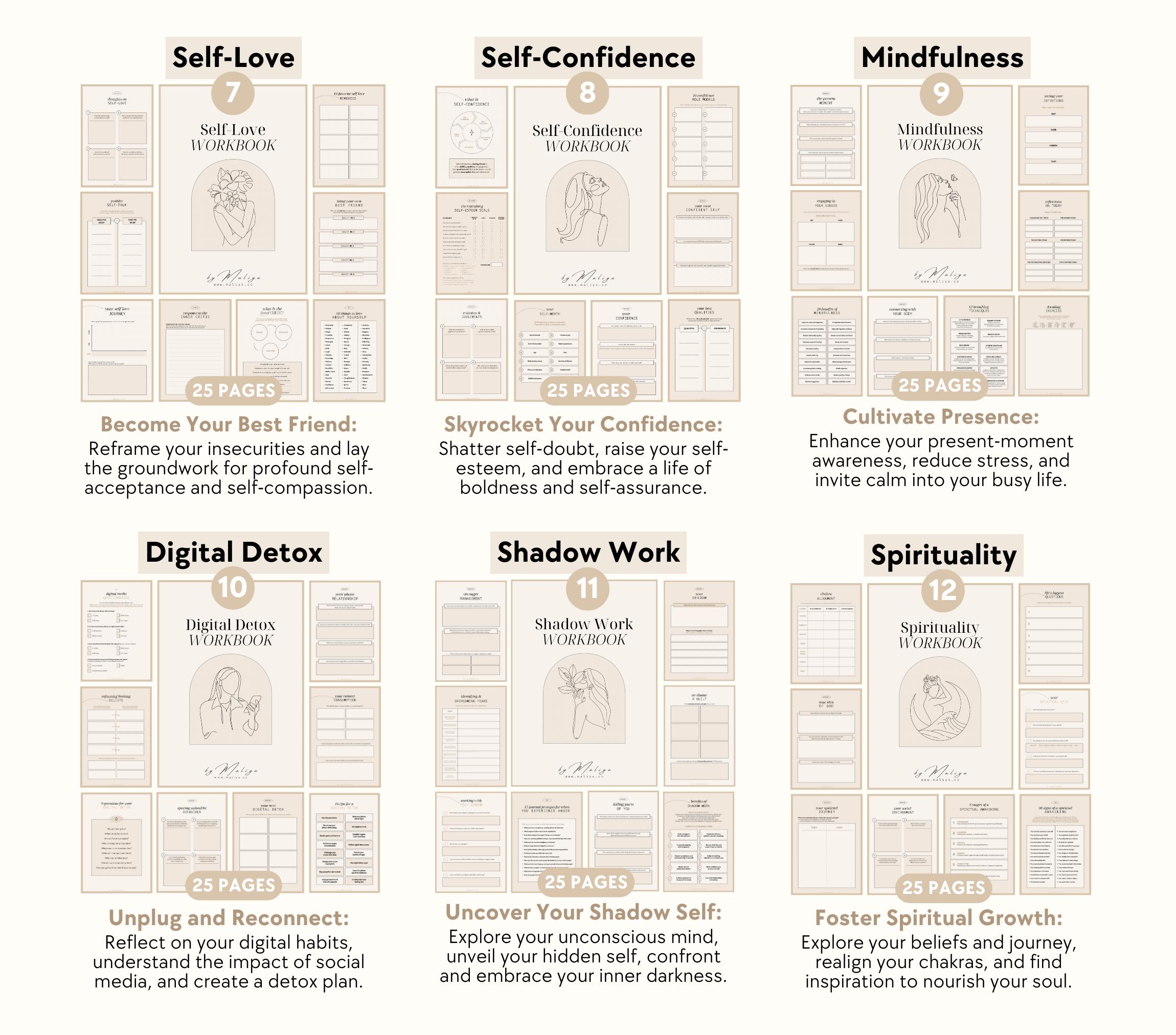 Growth Mindset Bundle | Workbooks - Productivity, Manifest Money ...