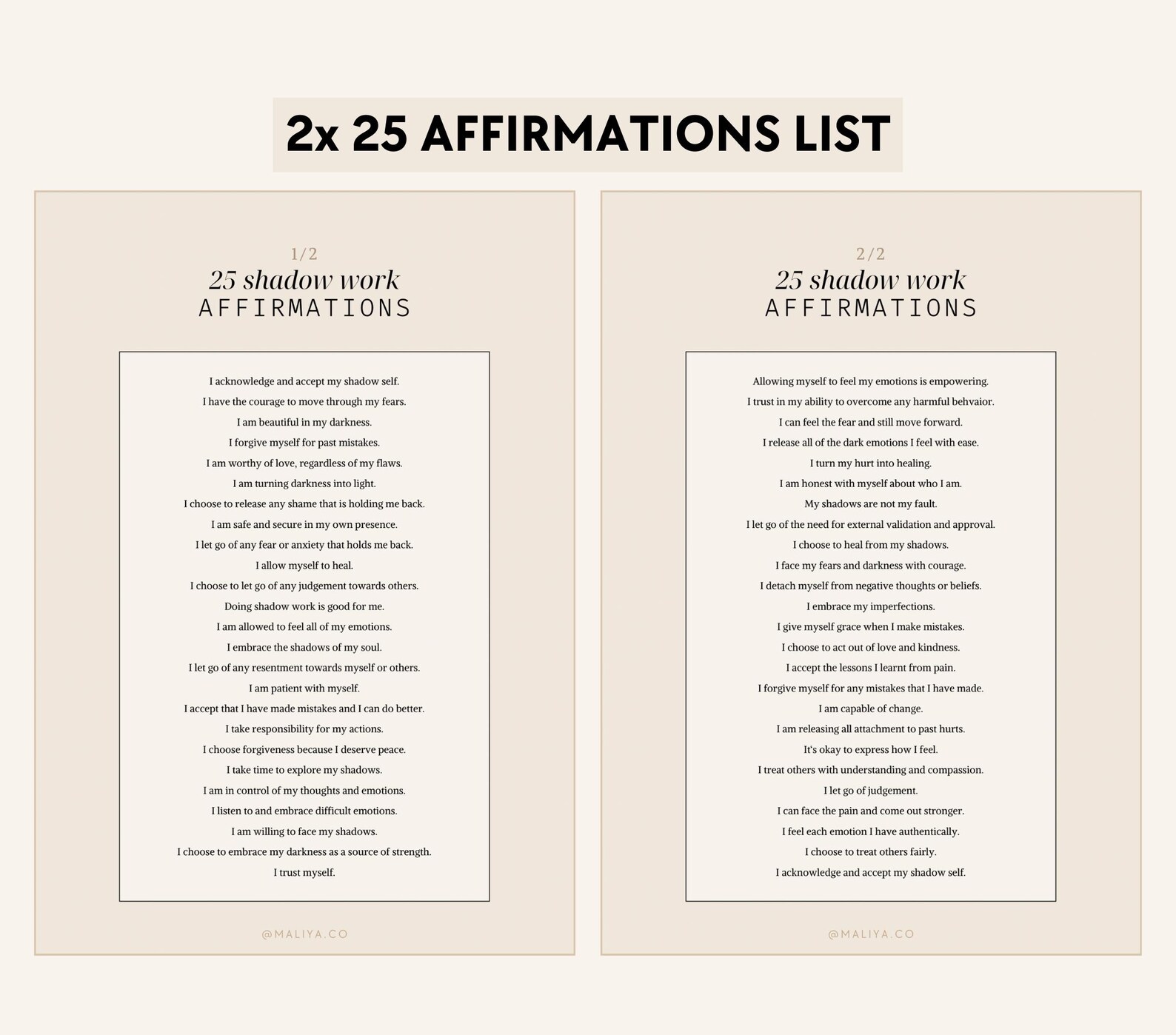 Shadow Work Affirmations | Oracle Cards - Inner Child, Mental Health ...