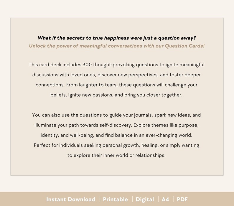 300 Question Cards | Deep Talk, Conversation Starters, Date Night ...