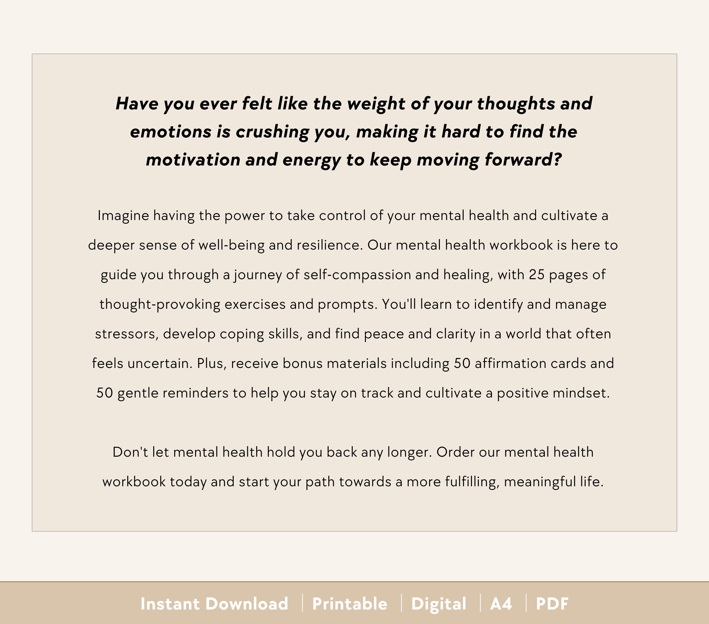 Mental Health Workbook Emotions Wheel, Overthinking, Anxiety ...