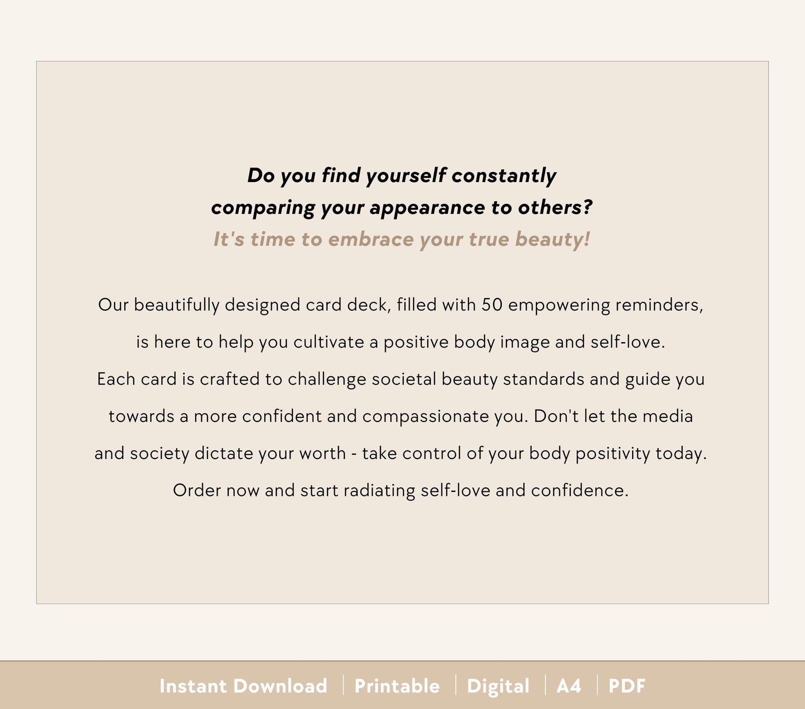 Body Positivity Reminders | Oracle Cards - Body Image, Feeling ...