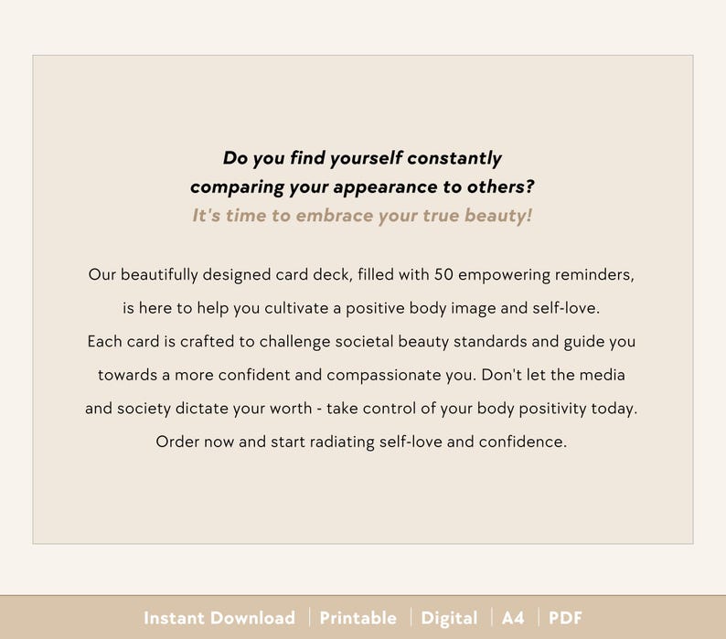 Body Positivity Reminders | Oracle Cards - Body Image, Feeling ...
