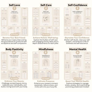 Self-love Bundle | Workbooks - Self-talk, Self-esteem, Confidence, Body ...