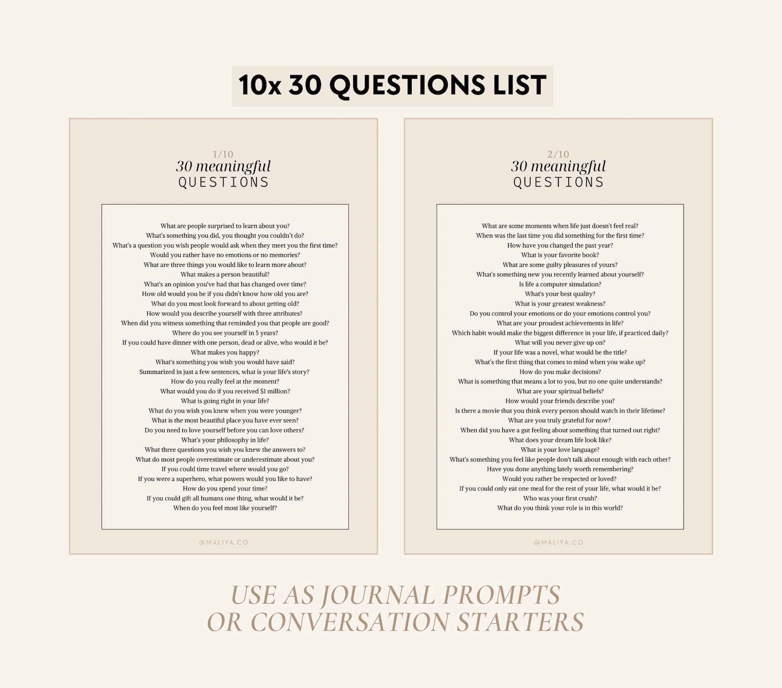 300 Question Cards | Deep Talk, Conversation Starters, Date Night ...