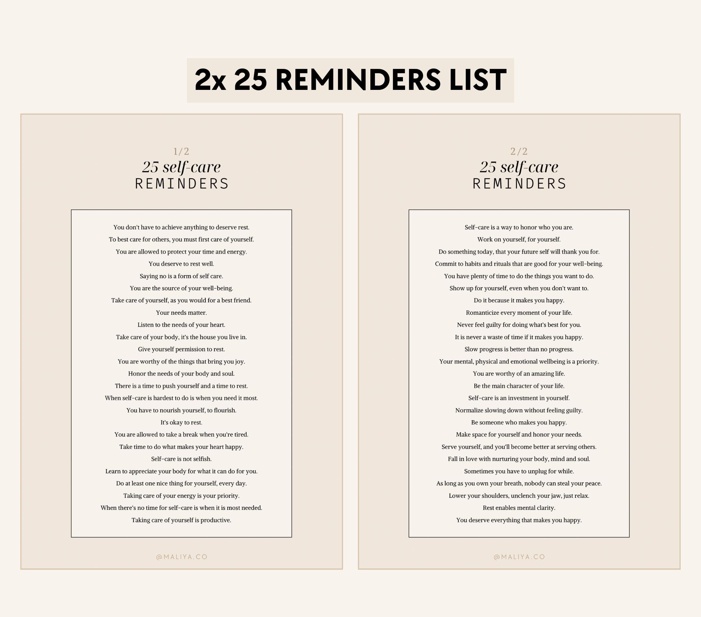 Self-care Reminders | Oracle Cards - Self-love, Mindfulness, Mental ...