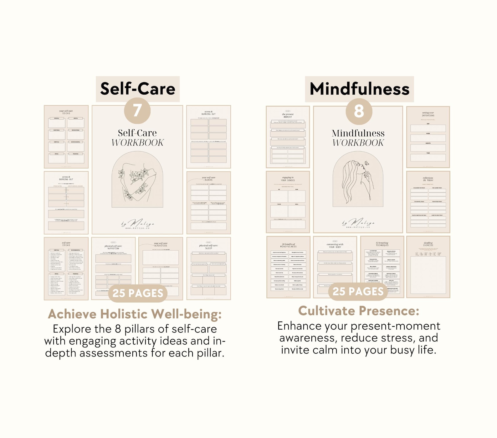 Productivity Bundle | Workbooks & Planner, Goal Setting, Habit Tracker ...