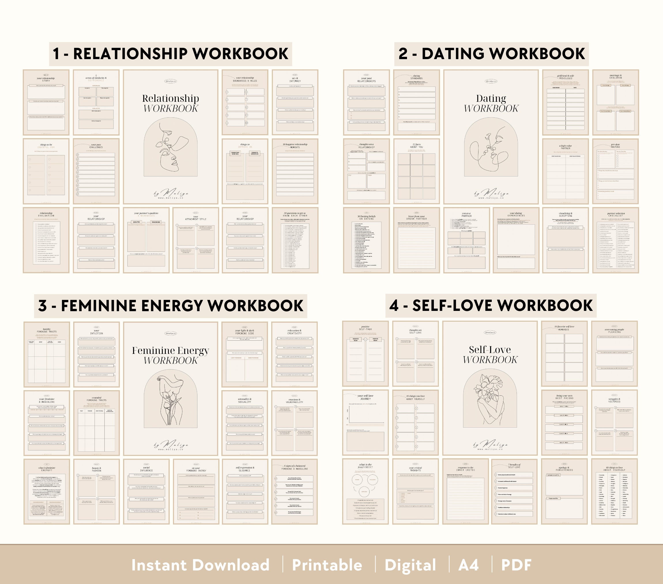 Relationship Bundle Workbooks Couples Therapy, Counseling, Marriage ...
