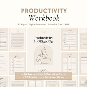 Productivity Workbook Printable Planner, Goal Setting, Habit Building ...