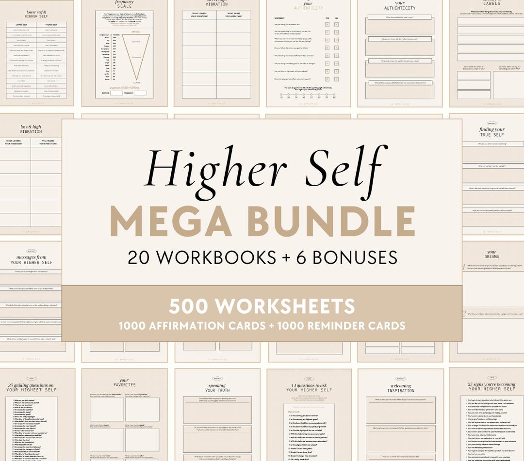 Higher Self Bundle | Workbooks - Best Self, Confidence, Self-esteem ...