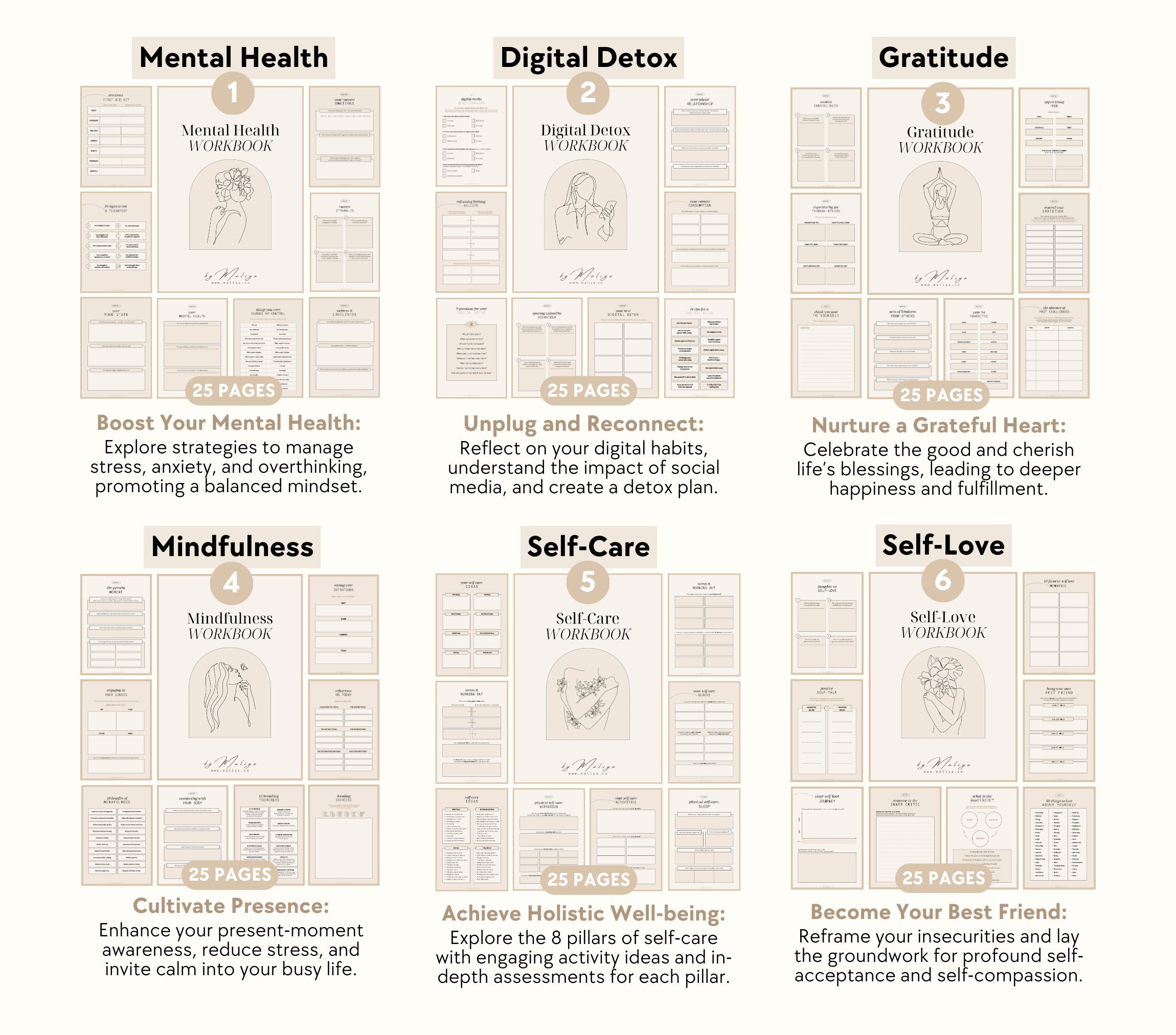 Mental Health Bundle Workbooks Shadow Work, Inner Child, Healing ...