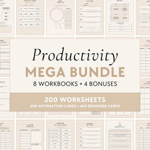 Productivity Bundle | Workbooks & Planner, Goal Setting, Habit Tracker ...