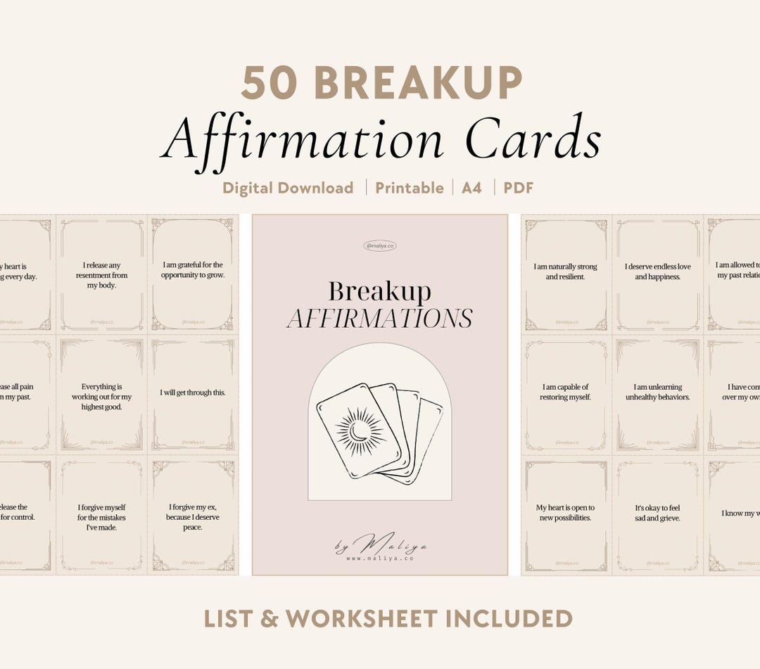 Breakup Affirmations | Oracle Cards - Rebuild Yourself, Recovery ...