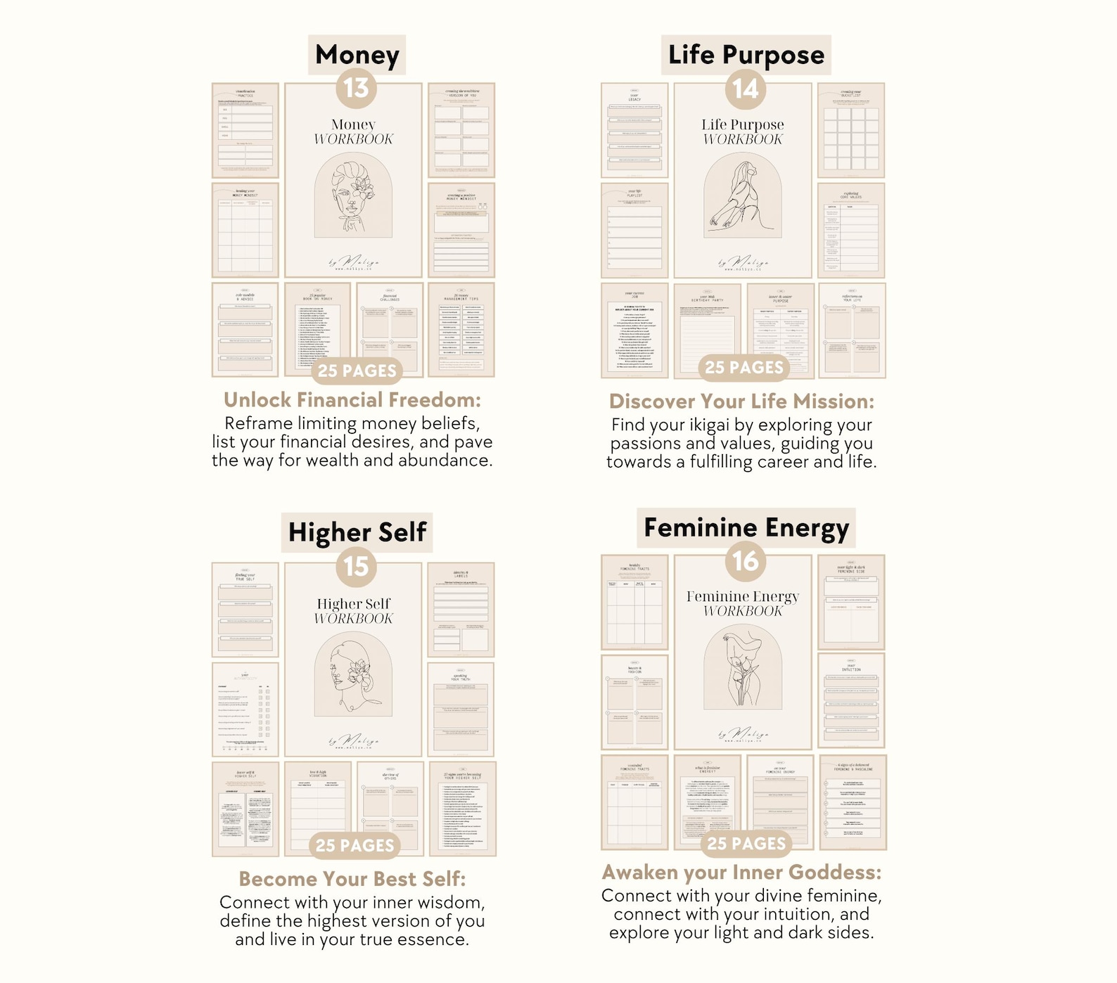 Self-love Bundle | Workbooks - Self-talk, Self-esteem, Confidence, Body ...