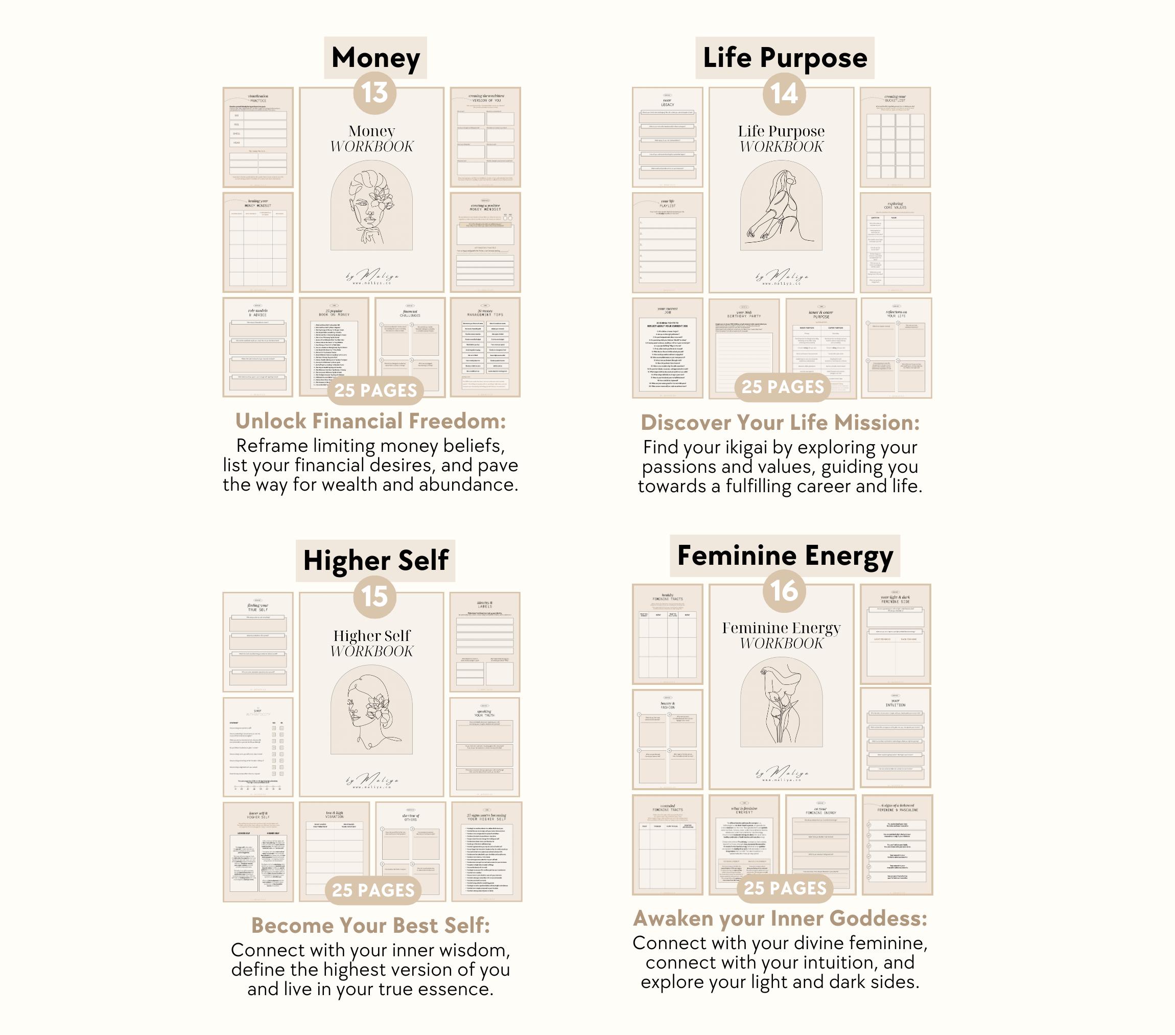 Self-love Bundle | Workbooks - Self-talk, Self-esteem, Confidence, Body ...