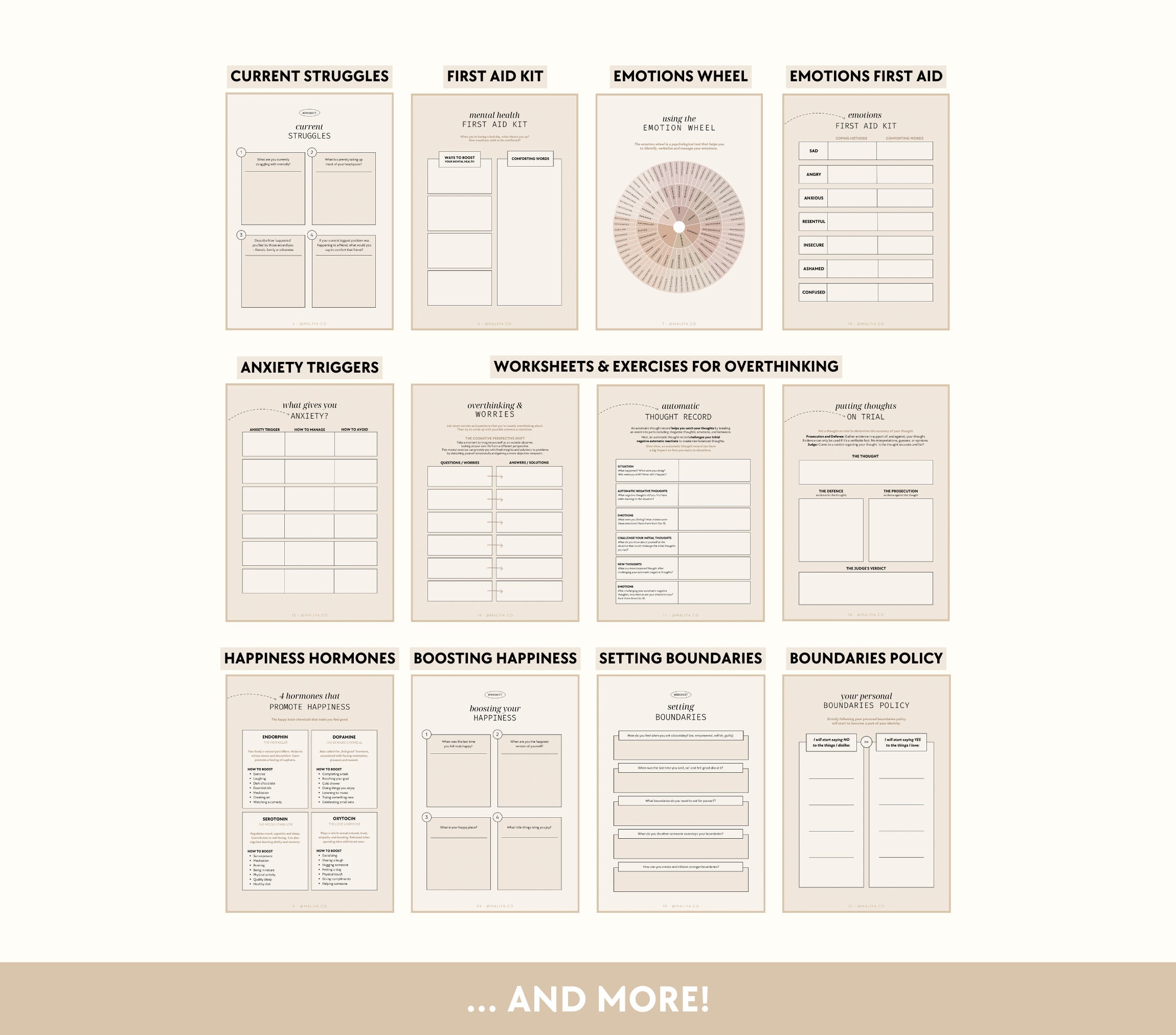 Mental Health Bundle Workbooks Shadow Work, Inner Child, Healing ...