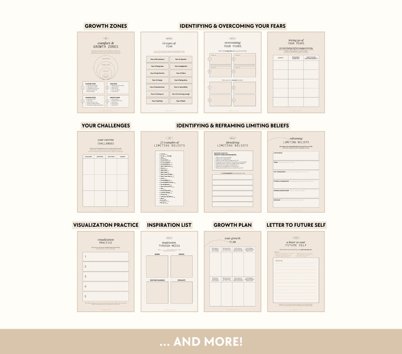 Growth Mindset Bundle Workbooks Productivity, Manifest Money & Dream ...