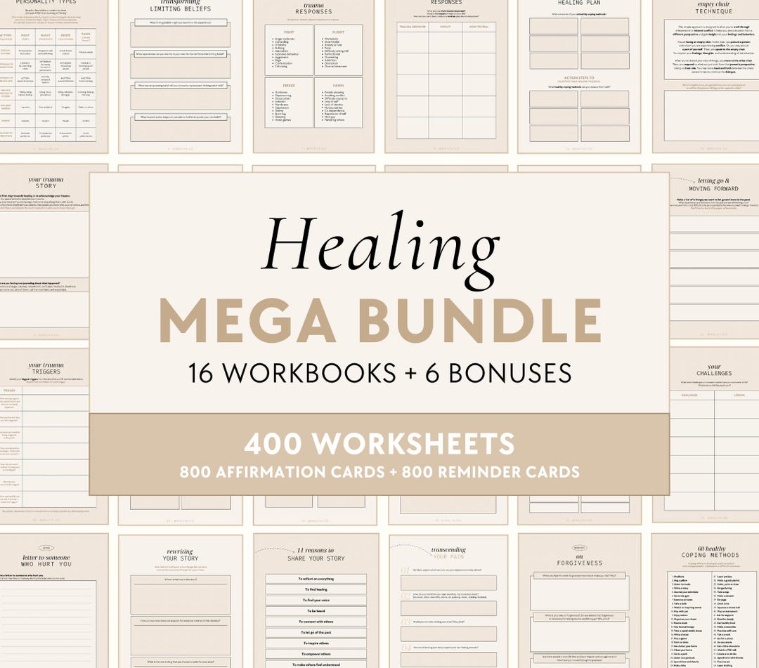 Healing Bundle | Workbooks - Inner Child, Shadow Work, Ancestral Healing, Mental Health ...