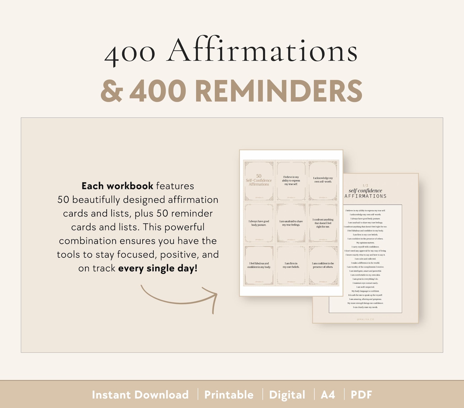 Self-confidence Bundle | Workbooks - Self-love, Self-esteem, Body ...