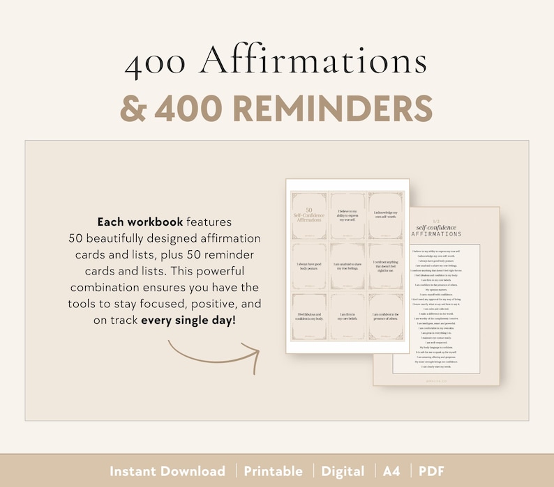 Self-confidence Bundle | Workbooks - Self-love, Self-esteem, Body ...