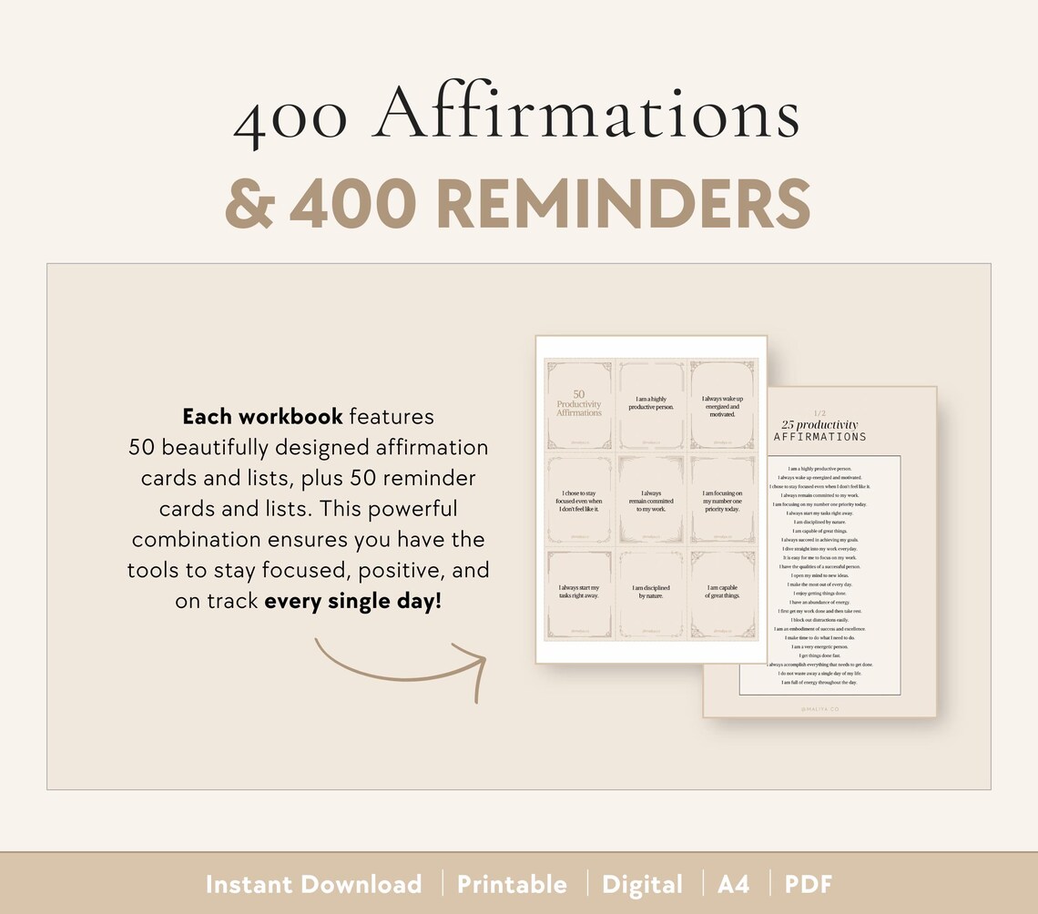 Productivity Bundle | Workbooks & Planner, Goal Setting, Habit Tracker ...