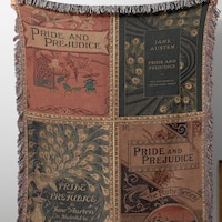 Pride and Prejudice Blanket, Jane Austen Gift, Woven Tapestry Cotton ...