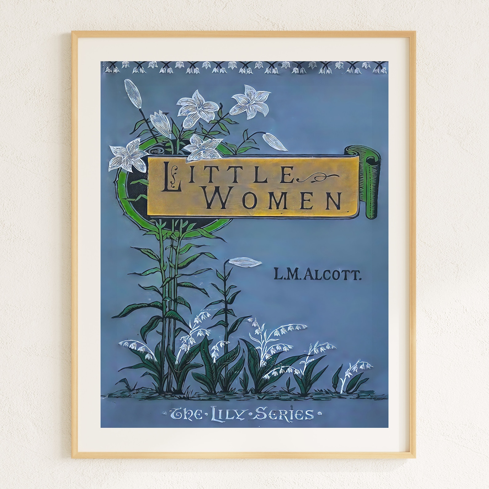 Little Women Vintage Book Cover Fine Art Print, Louisa May Alcott Book ...