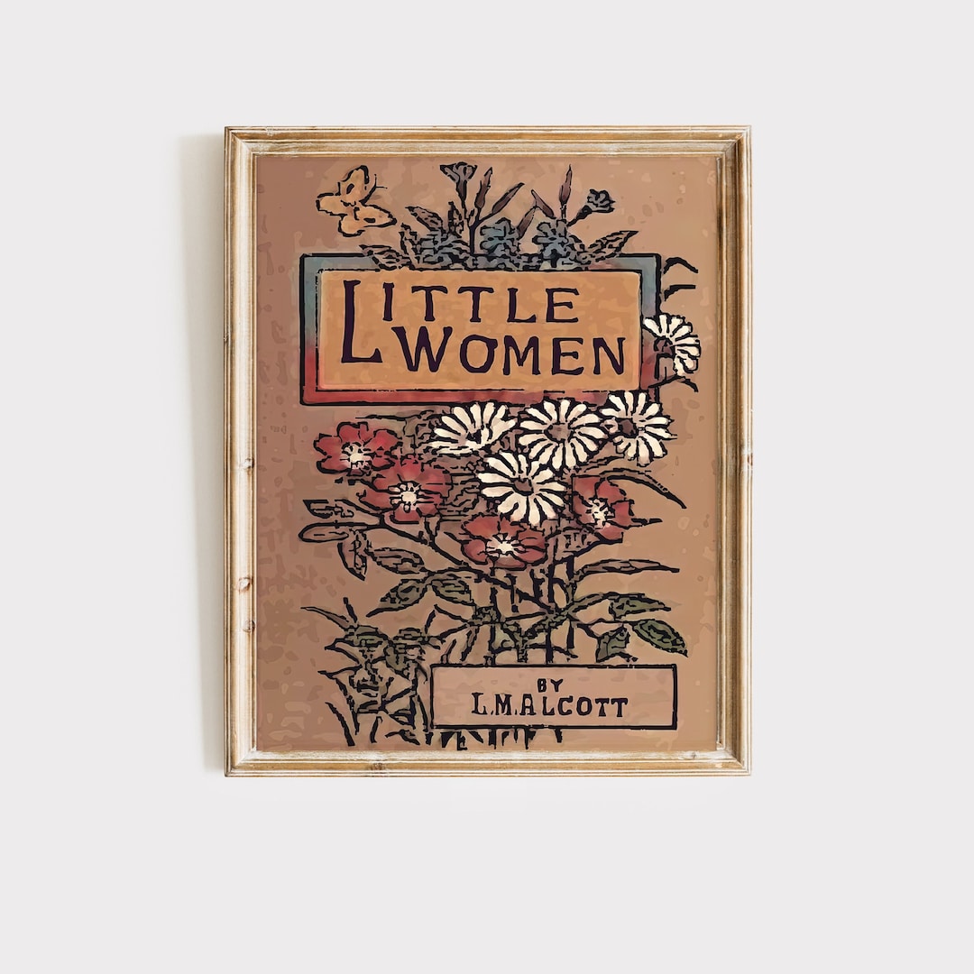 Little Women Vintage Book Cover Fine Art Print, Louisa May Alcott Book ...