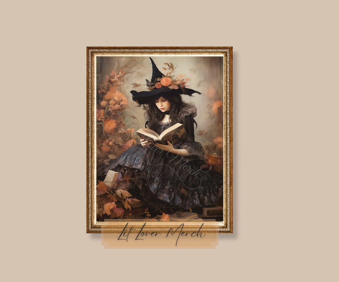 Whimsigoth Dark Cottagecore Witch Fine Art Print, Dark Academia Poster ...