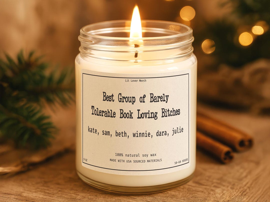 Personalized Candle for Book Club Gift, Jane Austen Inspired Candle ...